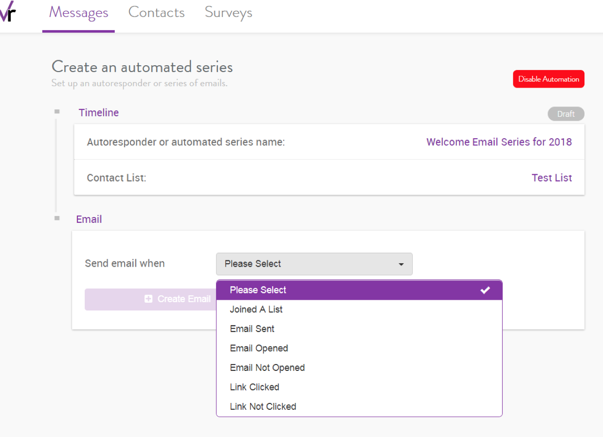 Getting started with Email Automation | VerticalResponse