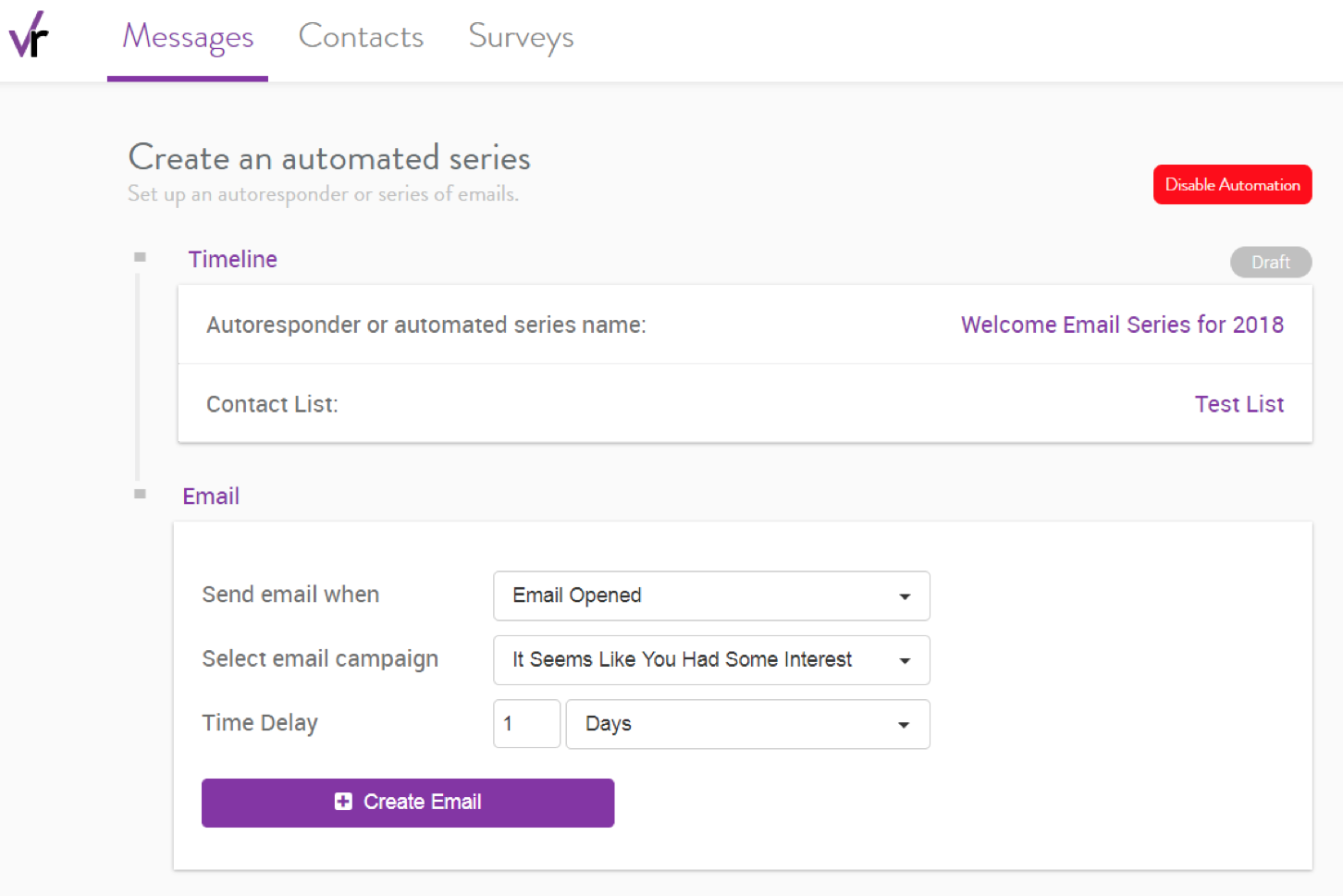 Getting started with Email Automation | VerticalResponse